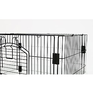 26" Rabbit Cage Carry with Pull Out Tray and Caster Size: L25 XW17 XH21 (Black)