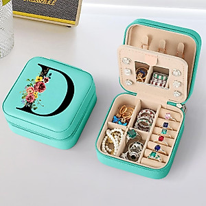 Parima Kids Teen Girl Gifts for School - Graduation Gifts for Her Girl Personalized Class Of 2024 High School College Women Teen Girl Friends, Travel Jewelry Case Organizer Jewelry Box Letter D