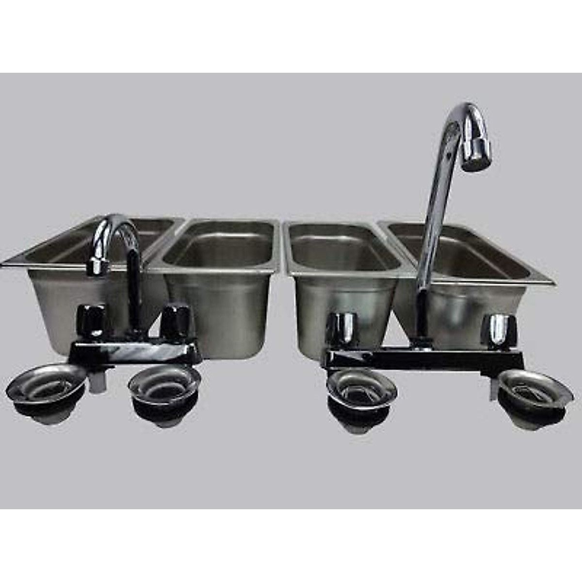 4 Compartment Concession Sink Portable 4 Traps HandWashing Food Truck Trailer