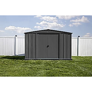 Arrow Sheds Amazon Exclusive Classic 10' x 8' Charcoal Steel Storage Shed with Included Floor Frame Kit