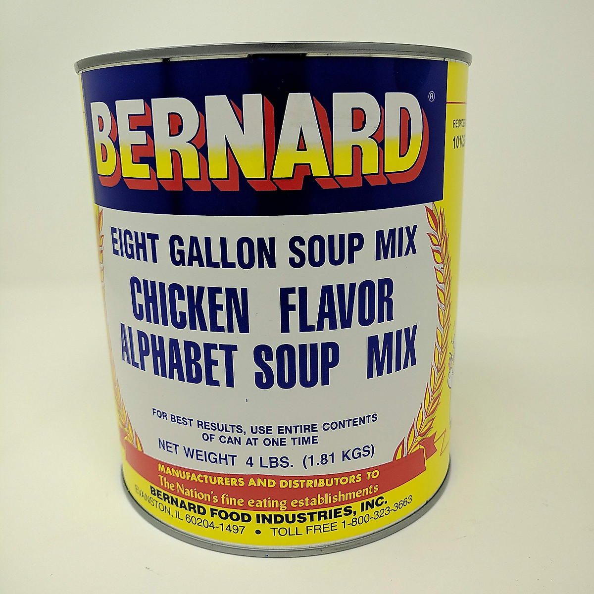 Bernard Foods Alphabet Soup Mix SURVIVAL FOOD 170 SERV. ONE #10 can