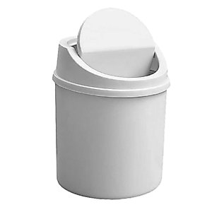Generic Desktop Garbage Can, Living Room Trash can, Trashcans, Unique Cute Trashcans with Lid, Portable Garbage Bin Funny Waste Can for Bedrooms Dormitories Living Rooms Tables Desks, grey