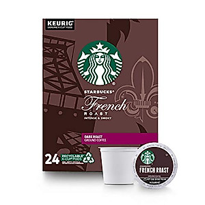 Starbucks Dark Roast K-Cup Coffee Pods — French Roast for Keurig Brewers — 1 box (24 pods)