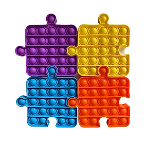 Lyft Livin Teethers Push Pop SiliconeToys for Babies Toddlers |Adults| Relief Sensory Poppers Fidget Helps Improve Motor Skill Memory & Autism for Preschool Crawling Baby Kids - Red Heart