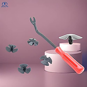 QDJUNE 4878883AA Hood Insulation Retainers Pack of 30, Bumper Cover Retainer Clip, Replacement for Jeep, Dodge, Ram, Nylon Clip, with 1Pcs Tough Fastener Remover