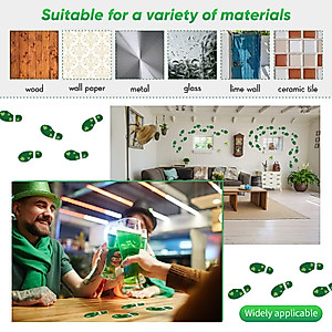 60 Pieces St. Patrick's Day Leprechaun Footprints Floor Stickers Removable Shamrock Foot Stickers Decorations Floor Decals Stickers for Window Walls Shamrock Party Favors Supplies Decoration