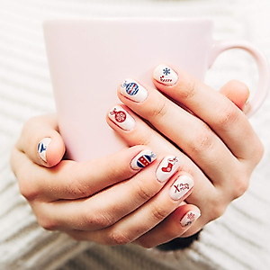 Adurself 1000+ Patterns Christmas Nail Art Decals Xmas 3D Nail Self-Adhesive Stickers Santa Claus Reindeer Snowflakes Snowmen Christmas bells for Women Girls Kids DIY Nail Design Manicure