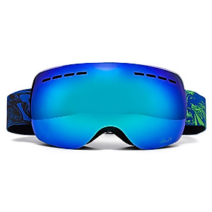 Cloud 9 - Women Ski Snow Goggles Nuclear Adult Anti-Fog Wide Angle Frameless UV400 Snowboarding Skiing Crystal Clear Flash Lens Coating Women Ski Goggle New Model (1 Pair Only, Choose Your Color)