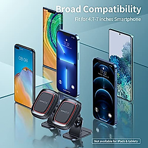 [2 Pack] Magnetic Phone Holder for Car, APPS2Car [Super Strong Magnet] Phone Mount for Car, Dashboard Magnetic Car Phone Holder Mount with Strong VHB Adhesive Mounting, Compatible with iPhone, Samsung