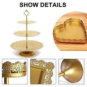 9Pcs Dessert Table Decorations Stands,Cake Stands for Dessert Table,Metal Gold Cake Stand Set for Wedding Graduation Party Dessert Table Baby Shower Birthday Anniversary Christmas