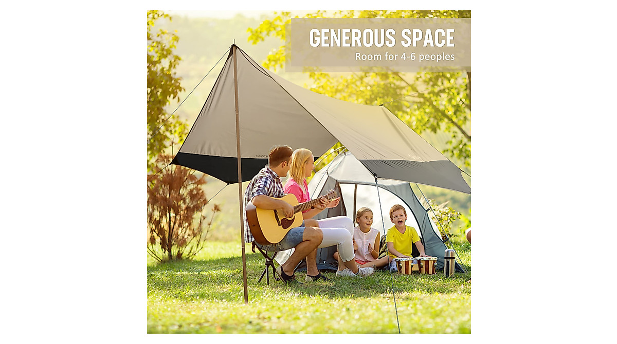 VILLEY Waterproof Camping Tarp - Easy Setup, Durable Canopy