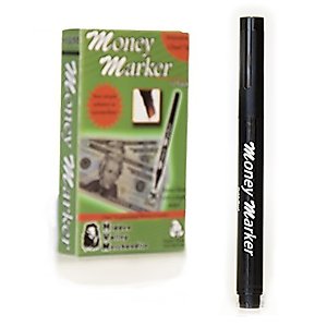 Money Marker (12 Counterfeit Pens) - Counterfeit Bill Detector Pen with Upgraded Chisel Tip - Detects Fake Counterfit Bills, Universal Currency Detectors Pack