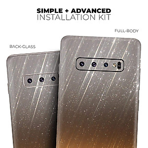 DesignSkinz Scratched Gold and Silver Surface Protective Vinyl Decal Wrap Skin Cover Compatible with The Samsung Galaxy S20 (Screen Trim & Back Glass Skin)