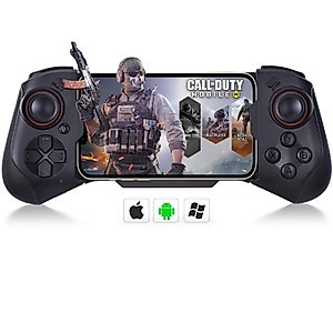 arVin Wireless Gaming Controller for Android/iPhone/iPad/iOS/MacBook/Samsung Galaxy/One Plus/TCL/Tablet/PC Gamepad Joystick with Analog Triggers/Stretchable/Direct Play for CODM Mobile/Genshin/Diablo