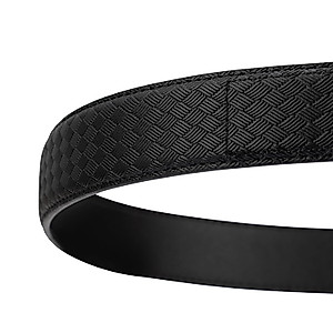 TACNEX Mechanics Belt Buckleless No Scratch Leather Belt Metal Free Tactical Duty Under Belt 1 3/8" Wide L