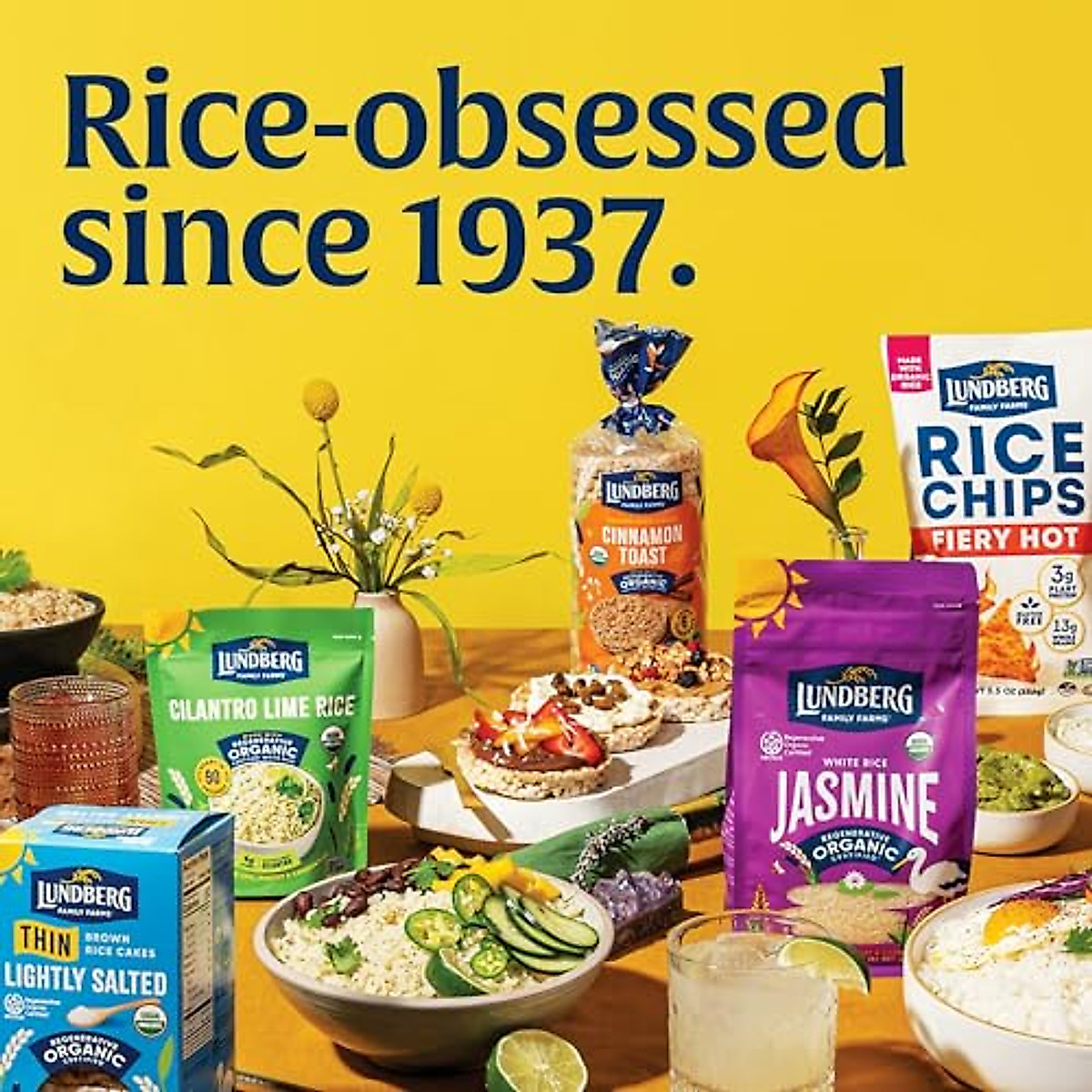 Lundberg Organic California Sushi Rice - Short Grain Rice, White Japanese-Style Sticky Rice for Perfect Sushi Rolls, Rice Bowls, and Mochi, White Rice Grown in California, 32 Oz