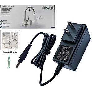 UpBright 9V AC/DC Adapter Compatible with Kohler Malleco Touchless R77748 K-R77748-SD VS K-R77748 K-R31498-NA K-R31498 Electronic Kitchen Sink Faucet for 1.5V x 6 AA Batteries Pack 9VDC Power Supply