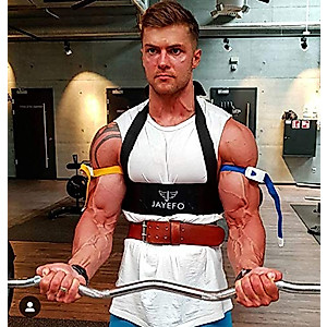 Jayefo Sport Arm Blaster for Biceps, Ez Curl Bar and Preacher Bar - Bicep Blaster and Arm Exercise Equipment - Forearm and Biceps Workout Equipment - Adjustable Size - Black