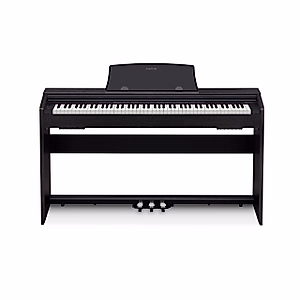 Casio Privia PX-770 Digital Piano - Black Bundle with Furniture Bench, Headphones, Piano Book, Online Piano Lessons, Instructional DVD, and Austin Bazaar Polishing Cloth