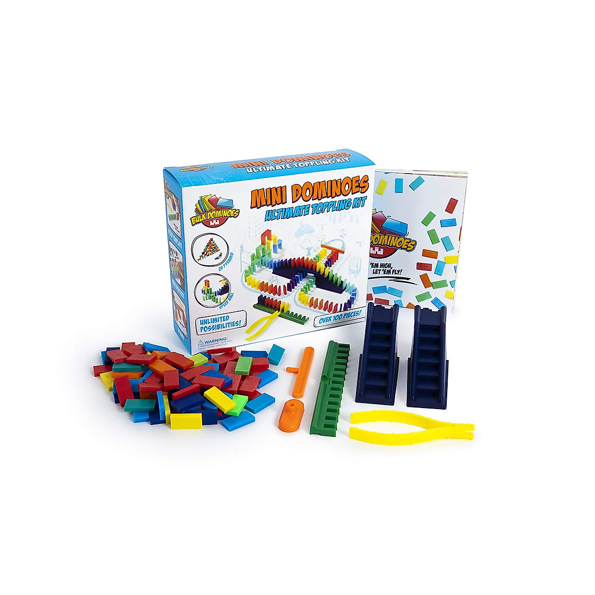 Bulk Dominoes Mini Domino Kit | Dominoes Set, STEM STEAM Small Toys, Family Games for Kids, Kids Toys and Games, Building, Toppling, Chain Reaction Sets (Starter)