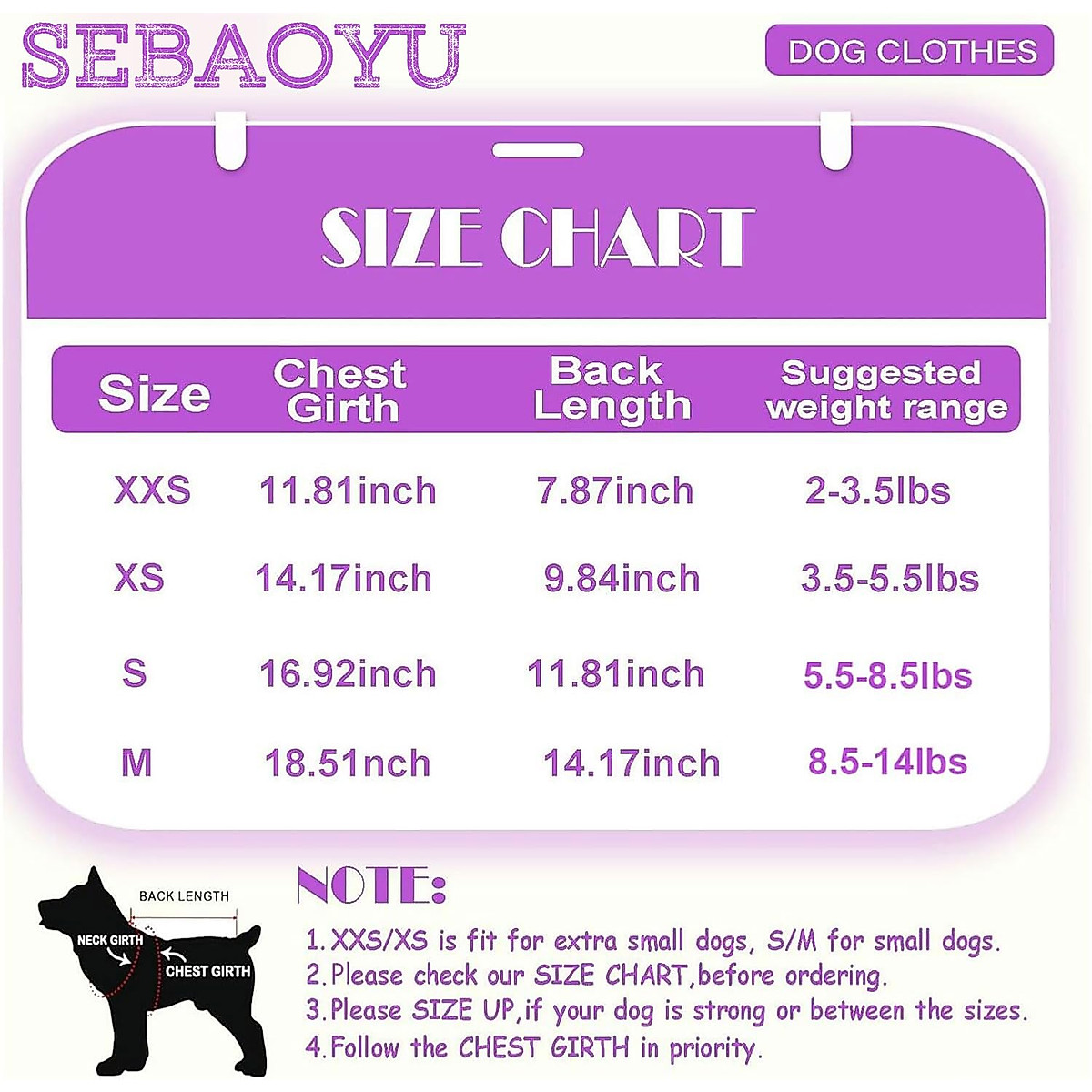 Dog Sweaters for Small Dogs, Chihuahua Fleece Clothes, XS Dog Clothes Winter Warm Puppy Sweaters Boys Girls Tiny Dog Outfits for Teacup Yorkie, Pet Cat Clothing (Purple, X-Small)