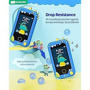 KOKODI Kids Smart Phone Toys, Touchscreen HD Dual Camera Cell Phone for Kids, Christmas Birthday Gifts Dinosaur Toddler Play Phone for Boys 3-10, Travel Toy Preschool Learning Toy for Kids