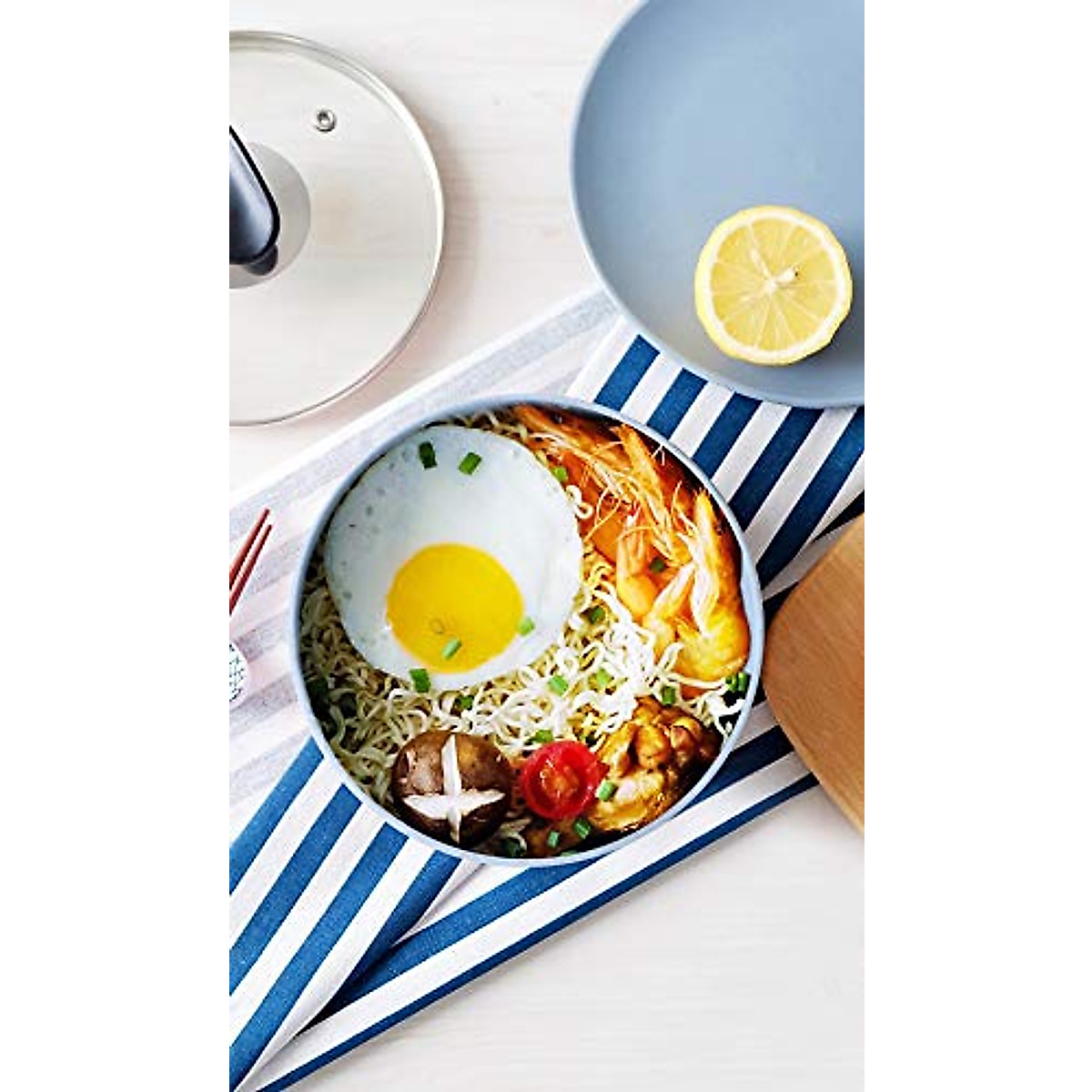 Flux Kitchenware Unbreakable Cereal Bowls - Wheat Straw Fiber - Lightweight Bowl - Dishwasher Microwave Safe - BPA Free - Ideal for Cereal Salad Soup Noodle Rice Fruit Dessert (4 Pieces)