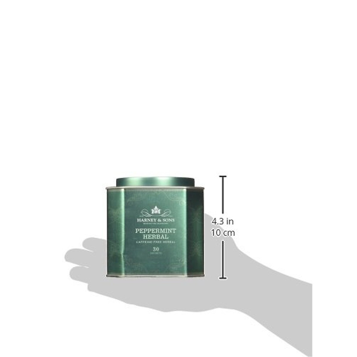 Harney & Sons Peppermint Herbal Tea in Sachets, Caffeine-Free Herbal, 30 Sachets