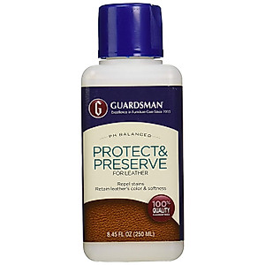 Guardsman Protect & Preserve for Leather 8.4 oz - Repels Stains, Retains Color and Softness, Great for Leather Furniture & Car Interiors - 471000-2 Pack