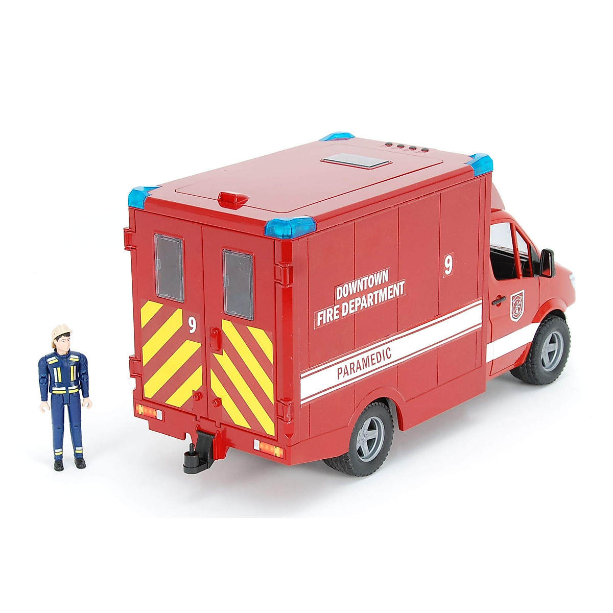 Bruder 02539 MB Sprinter Paramedic with Fireman, Integrated Light & Sound Module