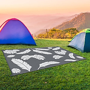 Lavezee Outdoor Rugs 6x9 Waterproof Indoor Outdoors Camping Area Rug for Patio, RV, Picnic, Bedroom, Kitchen, Reversible Portable Large Floor Mat