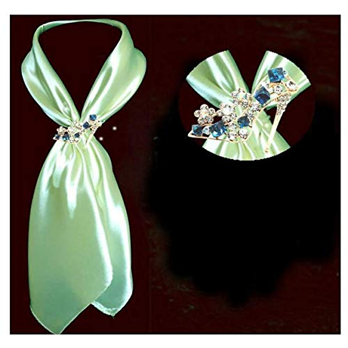 Shuiniba High Heels Shoes Shape Brooch Pin for Women Brides Created Brooch Size 4.2×3.9cm