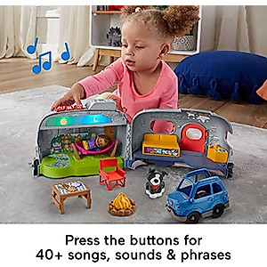 Fisher-Price Little People Toddler Playset, Light-Up Learning Camper, Electronic Toy with Lights and Music for Ages 1-5 Years