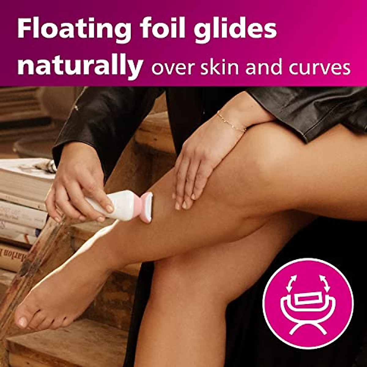 Philips Beauty Lady Electric Shaver Series 6000, Cordless with 7 Accessories, BRL146/00, White