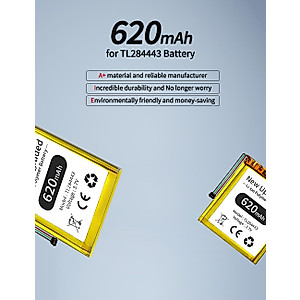 Soseieiu TL284443 Battery,(𝟮𝟬𝟮𝟰 𝗡𝗘𝗪 𝗨𝗽𝗴𝗿𝗮𝗱𝗲𝗱) 620mAh High Capacity Compatible with Nest Learning Thermostat 2nd 3rd Generation T3008US T4000ES T3007ES A0013 3.7V Battery