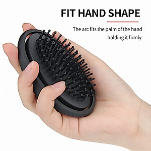 Travel Hair Brush, Ancable Mini Portable Retractable Pocket Air Cushion Brush, Compact Pop Up Hair Massage Comb Brush