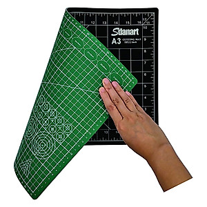 Sdanart Self Healing Cutting Mat: 12"×18" Double Sided 5-Ply Rotary Cutting Board for Sewing, Crafts, Quilting, Fabric, Hobby, Art Project