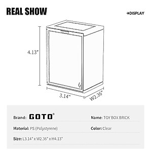 GOTO 12pcs Small Clear Display Cases for Blind Box Toy Pop Mart Bearbrick 100 Mini Action Figures Organizer Display Box Container Unit (12, 0.5L/Box)