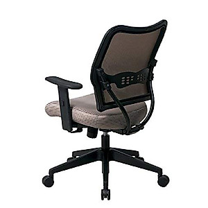 SPACE Seating Deluxe VeraFlex Fabric Seat and Back, 2-to-1 Synchro Tilt Control and 2-Way Adjustable Arms Managers Chair, Latte