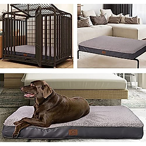 Sunheir Orthopedic Dog Bed for Medium, Large and Extra Large Dogs, Large Dog Bed with Removable Waterproof Cover and Egg-Crate Foam, Pet Bed Machine Washable (36 x 27 x 3 inch, Grey)