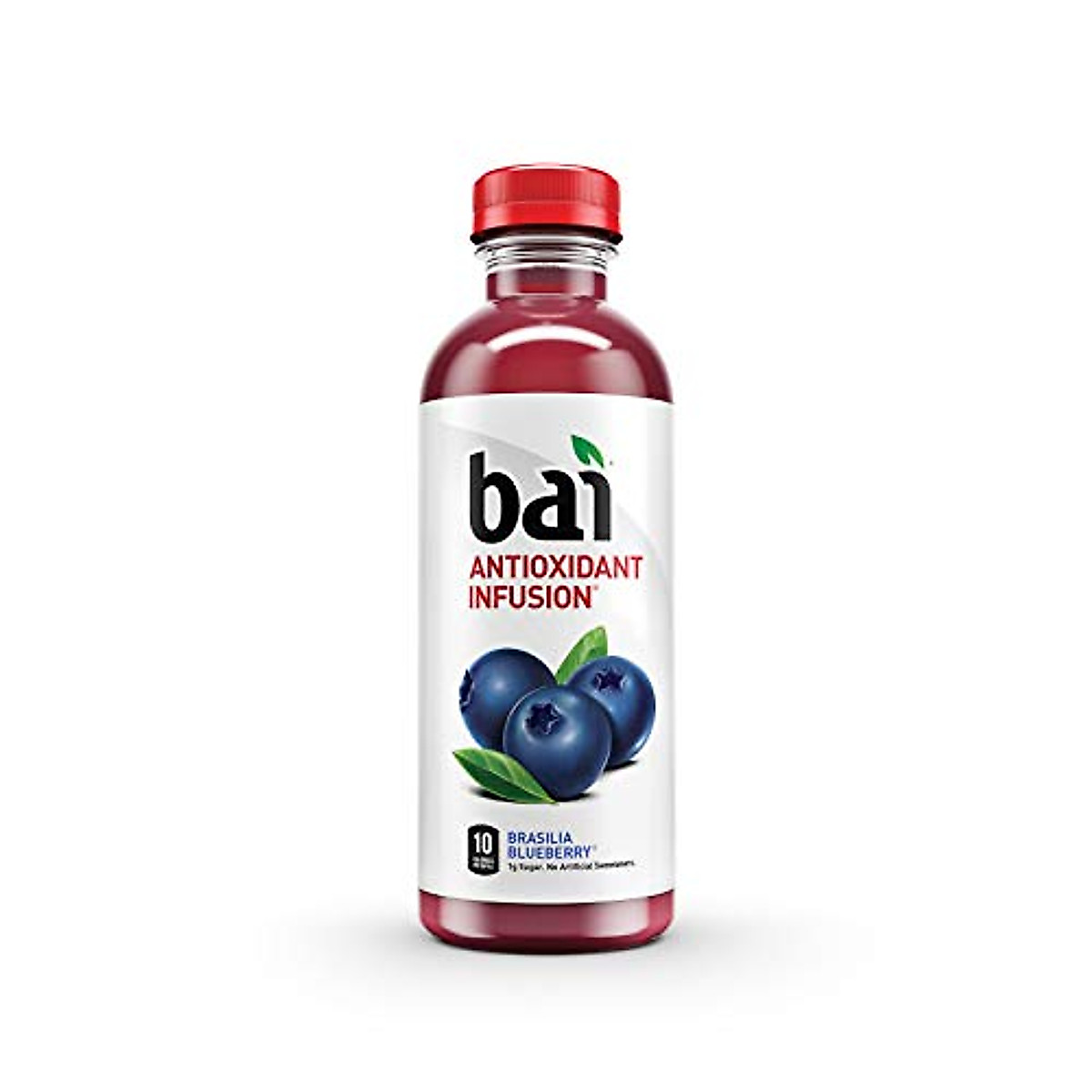 Bai Flavored Water, Brasilia Blueberry, Antioxidant Infused Drinks, 18 Fluid Ounce Bottles, 12 Count