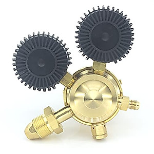RX WELD Nitrogen Regulator with 0-600 PSI Delivery Pressure Equipment Brass Inlet Outlet Connection Gauges,Great for HVAC Purging, Brazing and Soldering