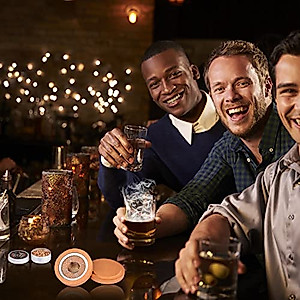 Cocktail Smoker Kit with Torch with 10 Flavors Wood Chips, Old Fashioned Whiskey Smoker Kit, Drink Smoker Infuser Kit Gifts for Men, Dad, Husband (Without Butane)