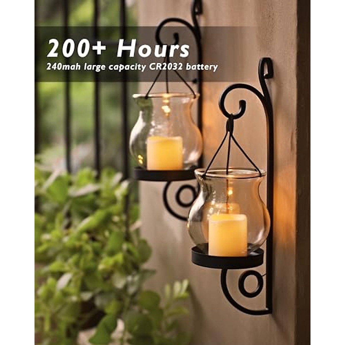 Homemory Flickering Flameless Votive Candles, 12PCS Battery Operated LED Votive Tealight Candles, Realistic Electricn Fake Candle for Easter, Wedding, Table (Battery Included)