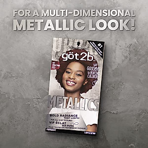 Got2b Metallics Permanent Hair Color, Deep Red