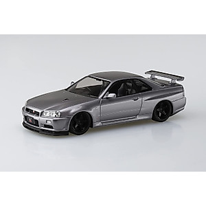 Aoshima Nissan R34 Skyline GTR Custom Wheel (Athlete Silver) 1:32 Scale Model Kit