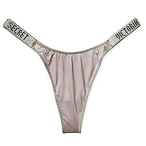 Victoria's Secret Very Sexy Rhinestones Bombshell Shine Strap Brazilian Panty Color Purple Size Medium New
