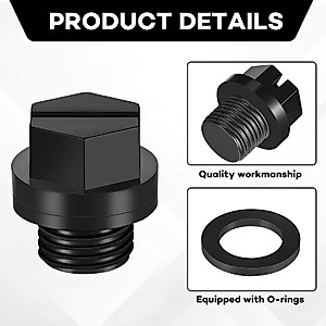 Tondiamo 10 Pieces Spx1700fg Pump Plug Pool Filters with Gasket Replacement Pool Drain Pump Plug Swimming Pool Plug Black Pipe Plug for Inground Pool with O Ring Gasket Washers for Bathtub Pool Spa