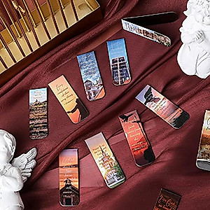Bible Verses Bookmarks ,Magnetic Book Marks,Christian Bookmarks Religious Christian Gifts Inspirational Quotes Bookmark for Reading Rewards, Church Supplies, Giveaways for Sunday School (48 Pieces)