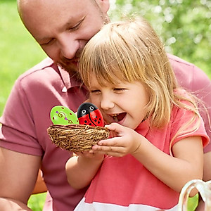 SallyFashion 6 PCS Wooden Percussion Musical Egg Maracas Egg Shakers for Party Favors Classroom Prize Supplies Musical Instrument